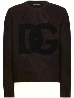 Dolce & Gabbana Logo Patch Virgin Wool Jumper
