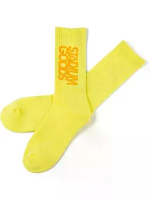 STADIUM GOODS Logo Embroidered Crew Socks - Yellow
