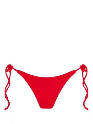 LET'S SWIM Side Tie-fastening Bikini Bottoms - Red