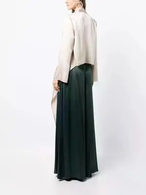 Voz Wrap-style Satin Blouse