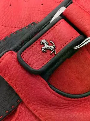FERRARI Prancing-horse Leather Driving Gloves