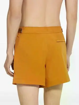 Zegna 232 Road Brand Mark Swim Shorts - Orange