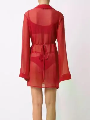 AMIR SLAMA Tie-front Silk Beach Dress