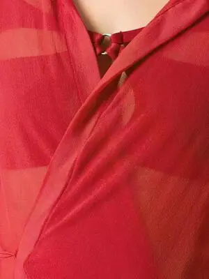 AMIR SLAMA Tie-front Silk Beach Dress