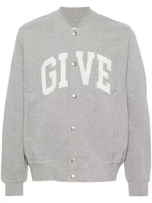 Givenchy Mélange-effect Cotton Track Jacket - Grey