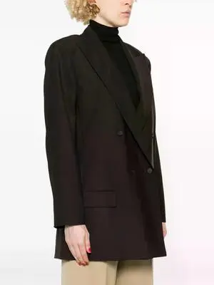 Fabiana Filippi Double-breasted Virgin Wool-blend Blazer - Brown