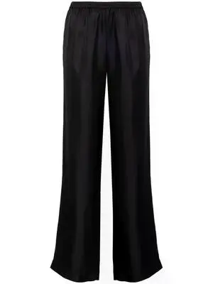 Loulou De Saison Alera Wide-leg Silk Trousers - Black
