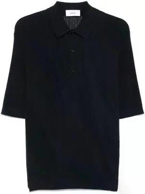 LARDINI Waffle-knit Polo Shirt