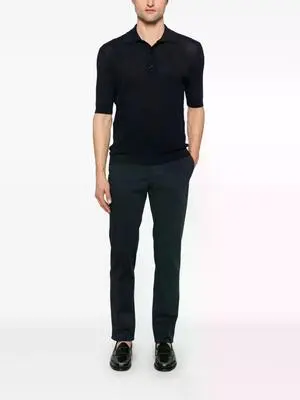 LARDINI Waffle-knit Polo Shirt
