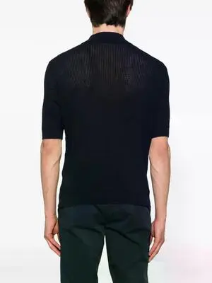 LARDINI Waffle-knit Polo Shirt
