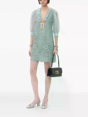Valentino Garavani Short Dress In Heavy Lace