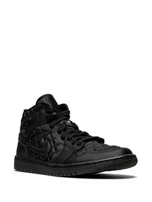 JORDAN Air 1 Mid Quilted Sneakers - Black