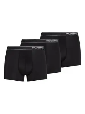 Karl Lagerfeld Logo-waistband Boxers - Black
