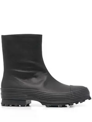 Camper Traktori Leather Ankle Boots - Black