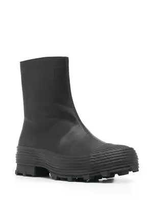 Camper Traktori Leather Ankle Boots - Black