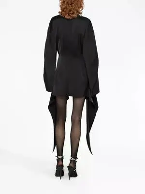 Attico Asymmetric Cut-out Satin Minidress