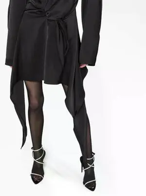 Attico Asymmetric Cut-out Satin Minidress