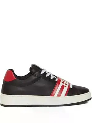 Gcds Leather Lace-up Sneakers With Logo Detailing