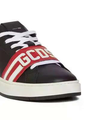 Gcds Leather Lace-up Sneakers With Logo Detailing