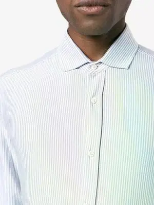 Brunello Cucinelli Candy-stripe Long-sleeve Shirt