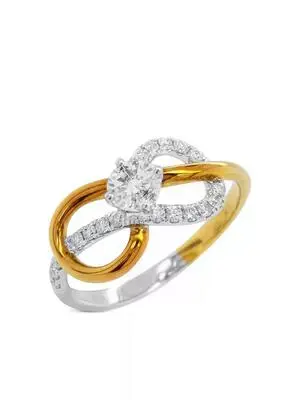 HYT JEWELRY 18kt White Gold Diamond Cocktail Ring - Silver