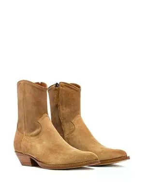 BUTTERO® Suede Ankle Boots With Cuban Heel