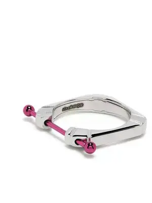 EERA 18kt White Gold Square Hug Ring