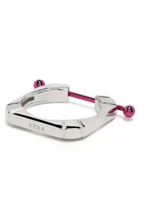 EERA 18kt White Gold Square Hug Ring