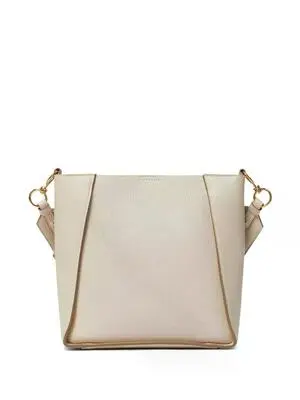 Stella McCartney Logo Vegan Leather Shoulder Bag - Neutrals