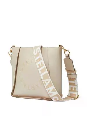Stella McCartney Logo Vegan Leather Shoulder Bag - Neutrals