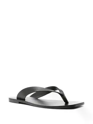 A.emery Kinto Leather Flip Flops - Black