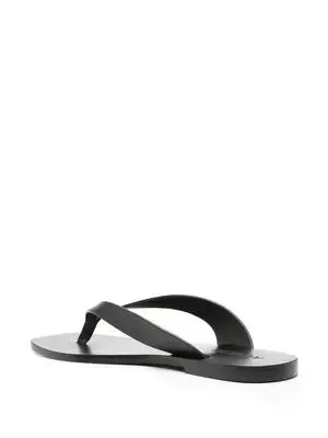 A.emery Kinto Leather Flip Flops - Black