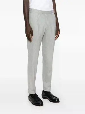 PT TORINO Mid-rise Tapered Trousers - Grey