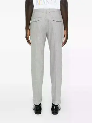 PT TORINO Mid-rise Tapered Trousers - Grey