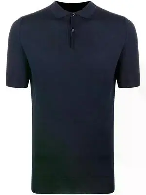 John Smedley Fine-knit Polo Shirt - Blue