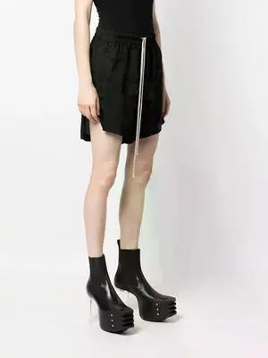 Rick Owens Drawstring Satin Shorts