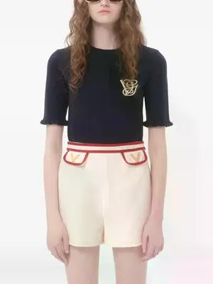 Valentino Garavani Embroidered Wool Top