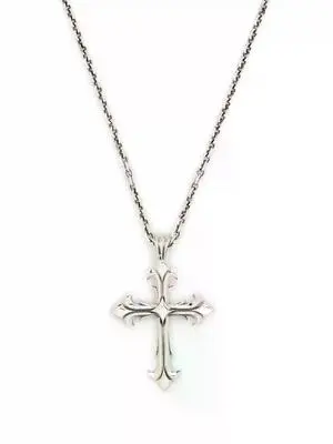 Emanuele Bicocchi Fleury Cross Pendant Necklace - Silver