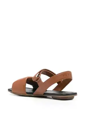 Hogan Leather Flats - Brown