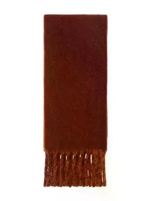Burberry Reversible Fringed Scarf - Orange