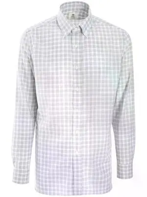 LUIGI BORRELLI Checked Shirt - Grey