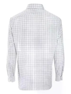 LUIGI BORRELLI Checked Shirt - Grey
