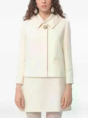 Valentino Garavani Crepe Couture Jacket - Neutrals