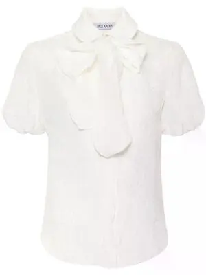 Dice Kayek Bow-detail Silk Shirt