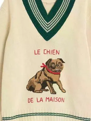 Valentino Garavani Le Chien De La Maison Jacquard Wool Sweater