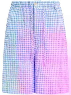 Marni Check-pattern Shorts - Blue