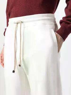 Brunello Cucinelli Tapered Cotton Drawstring Trousers