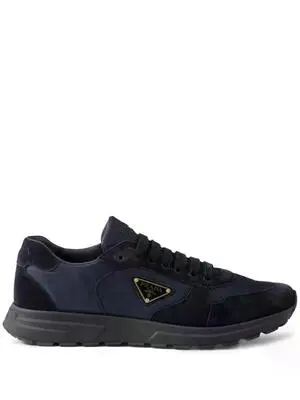 Prada Prax 2.0 Re-nylon Suede-panelled Sneakers - Blue