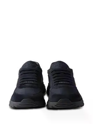 Prada Prax 2.0 Re-nylon Suede-panelled Sneakers - Blue