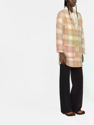 Woolrich Checked Single-breasted Coat